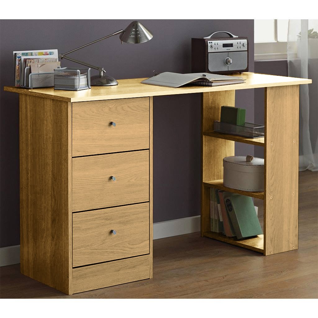 MDF Office Desk Beige - 74×120×60 cm